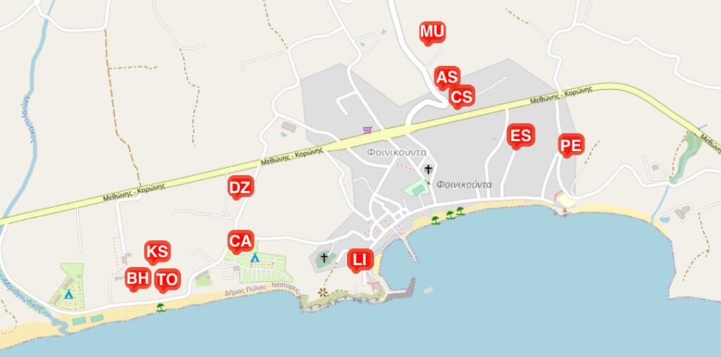 Ferienwohnungen und Ferienhäuser in Finikounda